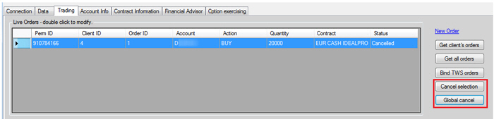 Canceling Orders - cancelOrder and reqGlobalCancel