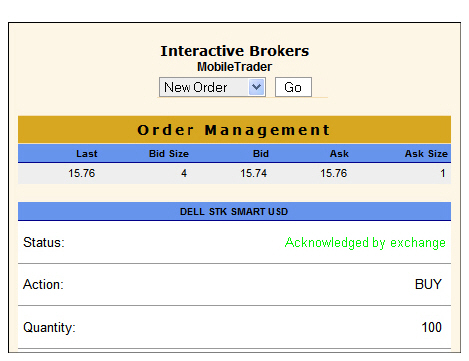Creating a Stock Order