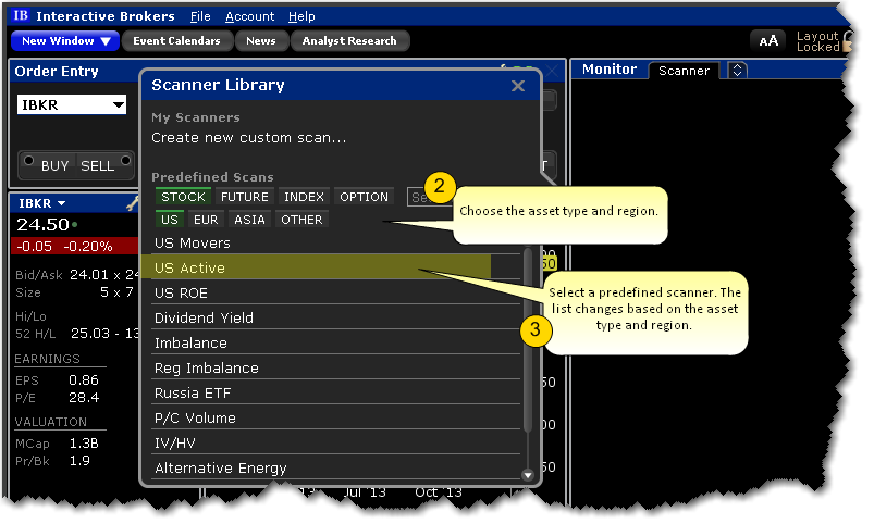 Predefined Mosaic Market Scanners